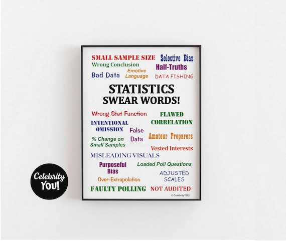 Statistics Swear Words PRINTABLE Office Decor Colour - Etsy