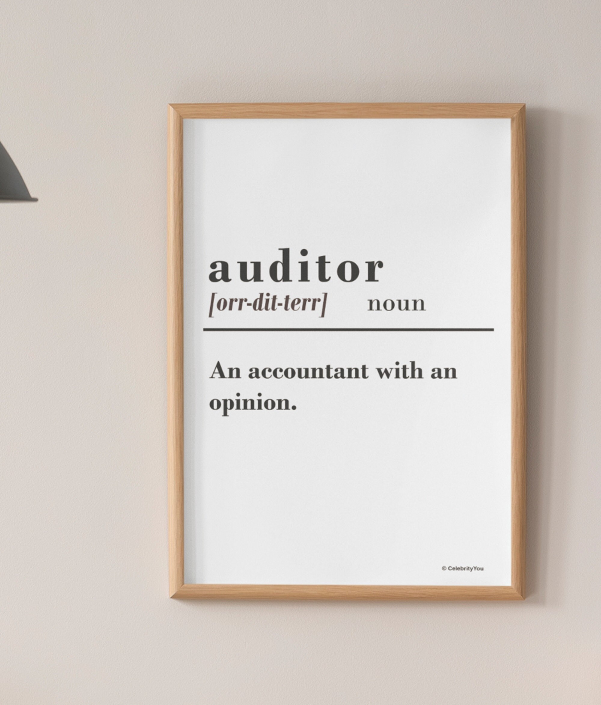 Definition of Auditor PRINT, Office SIGN, Desk Decor, Funny Auditing ...