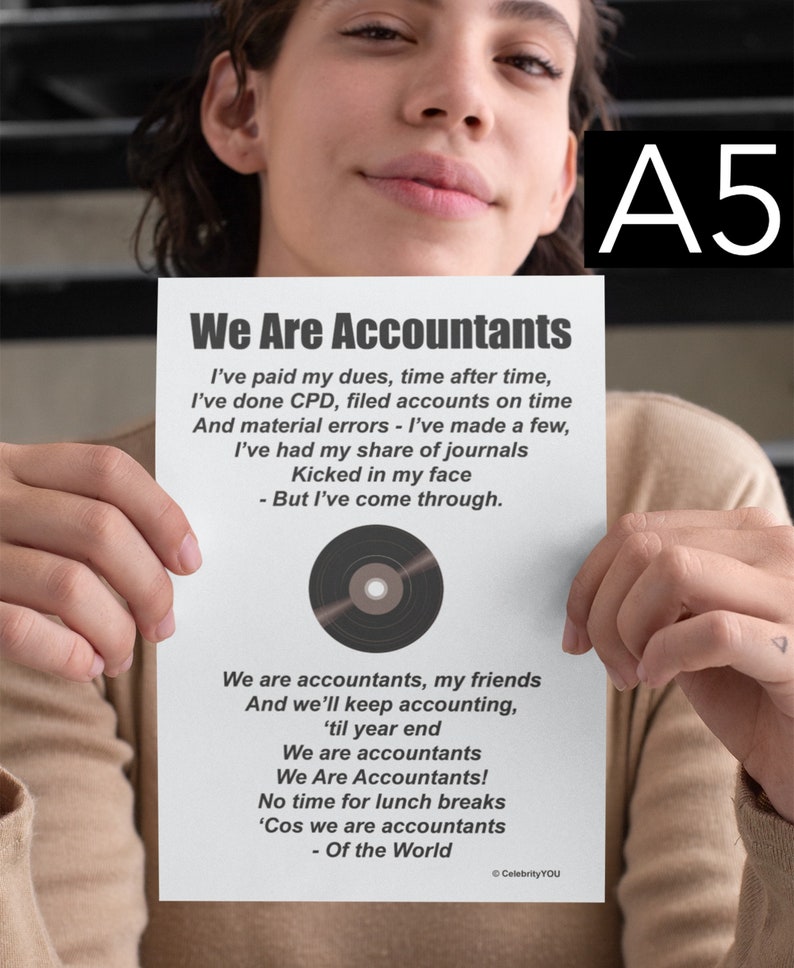 Accounting Anthem PRINT, Accountant Office Decor, Accounting Song ...