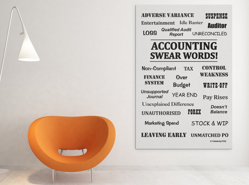 Accounting Swear Words PRINTABLE Accountant Sign | Funny ACCOUNTANT ...
