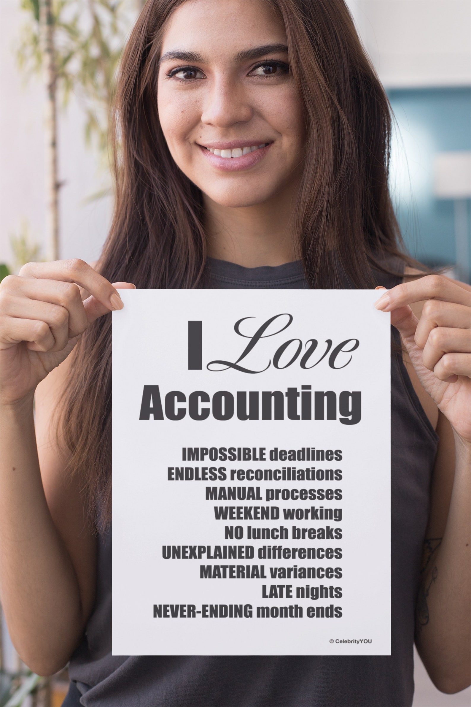 Reasons I Love Accounting PRINTABLE Accountant Office Decor, Funny CPA ...