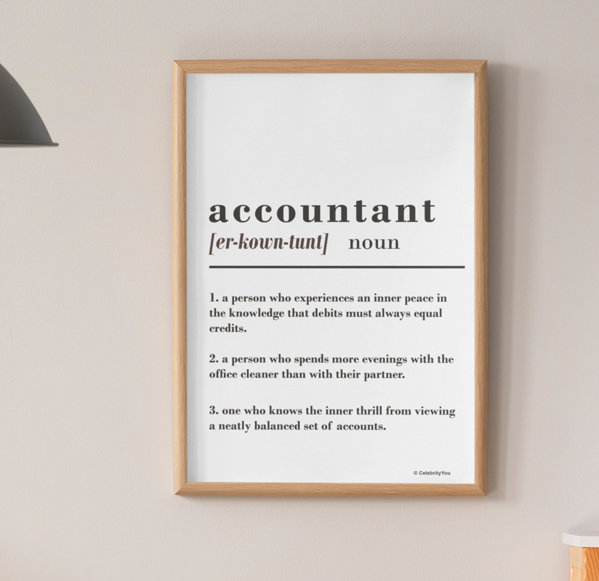 Funny Definition of Accountant PRINT, Accounting Office Decor, Witty ...