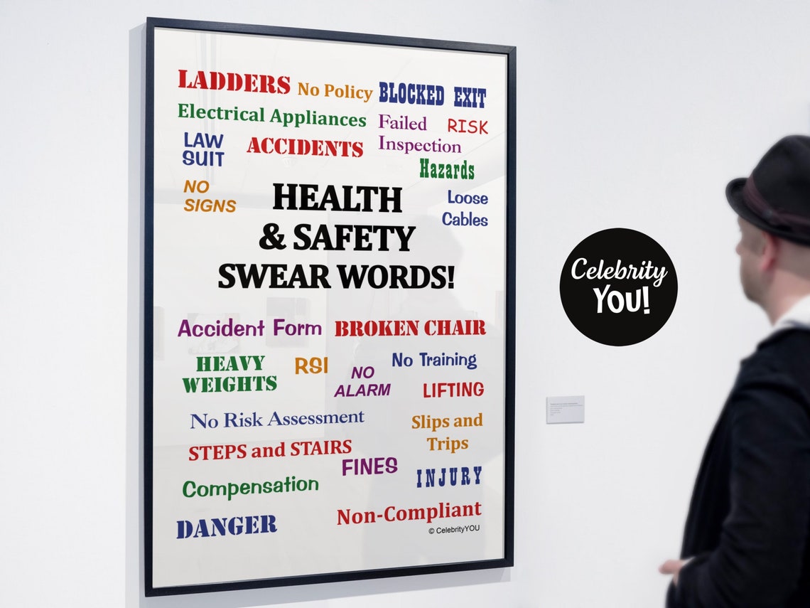 Health and Safety Swear Words PRINTABLE Colour Office Sign, Safety ...