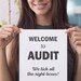 Welcome to Audit PRINT, Office Sign Decor, Funny Auditor Gift, Secret ...
