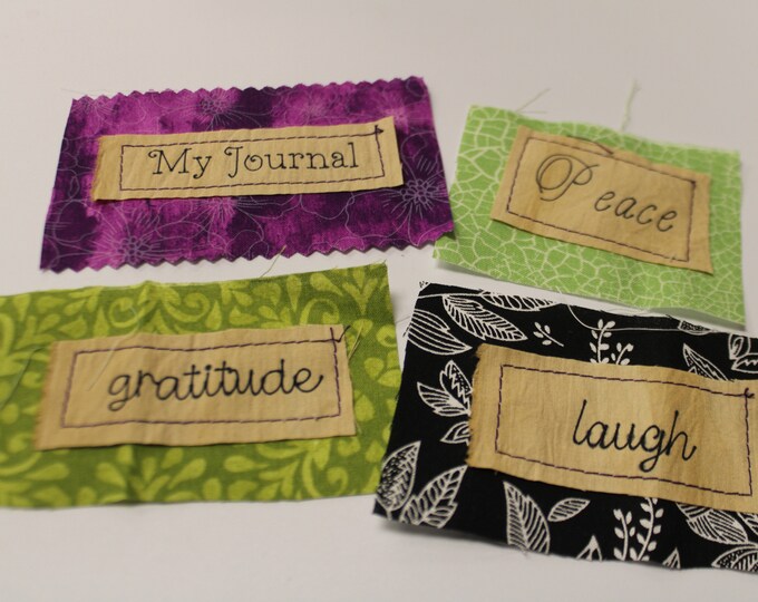 Fabric Words. Coffee Stained Fabric With Words and Fabric. Junk Journal ...