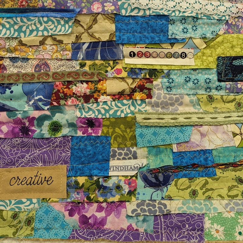 Fabric Collage Art - Etsy