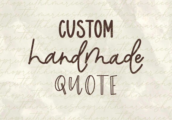 Custom Handmade Quote SVG Instant Download | Etsy
