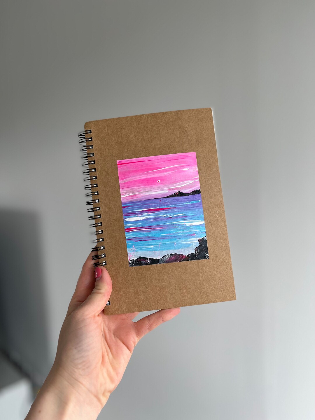 Pink Dream Hand Painted Notebook/sketchbook - Etsy