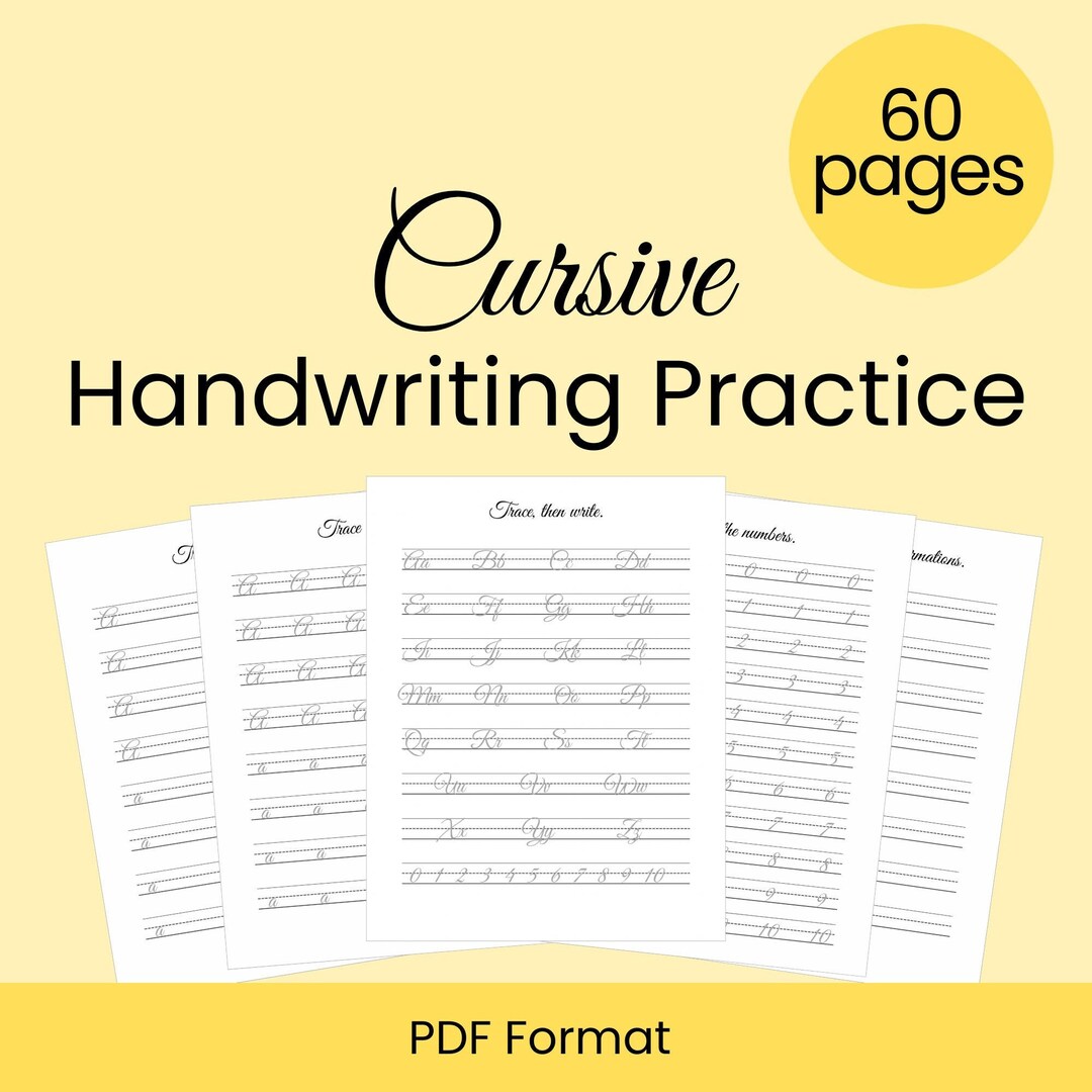 Cursive Handwriting Worksheets | Cursive Practice for Kids & Adults ...