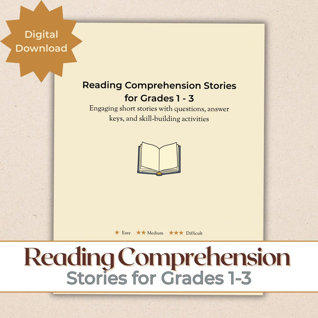 Reading Comprehension Passages Grades 1–3 | Printable Workbook ...