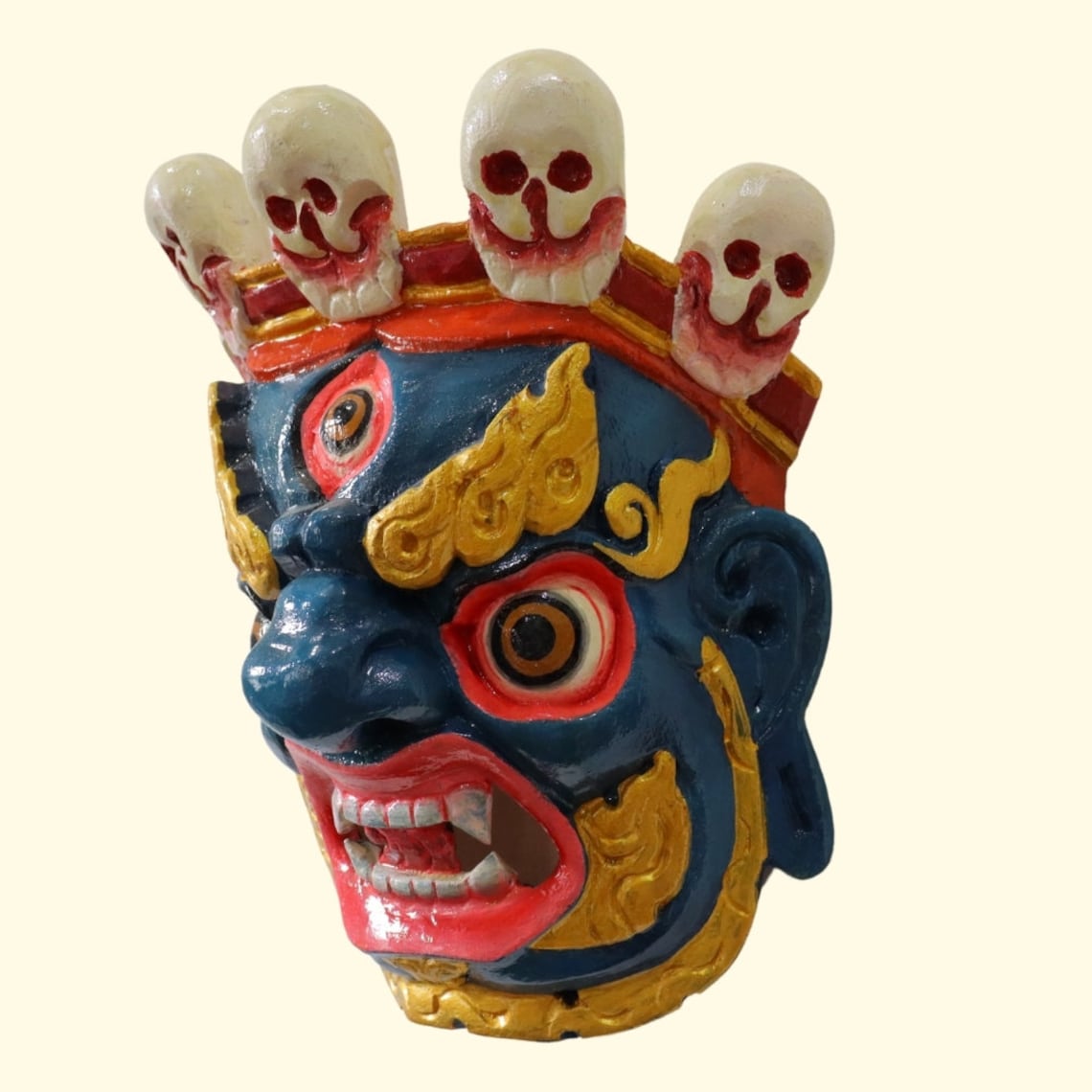 Authentic Bhutanese Mask - Tsholing - in Blue - Etsy