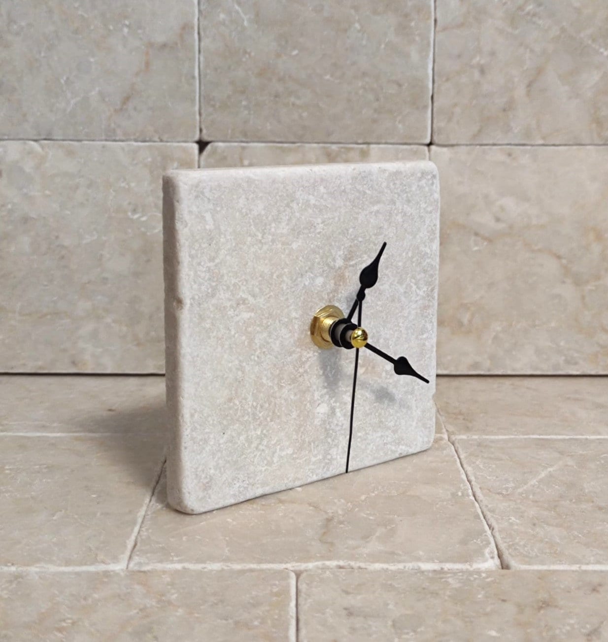 Marble Tile Clock, Small Table Clock, Mini Clock - Etsy