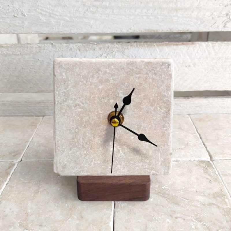 Marble Clock - Etsy