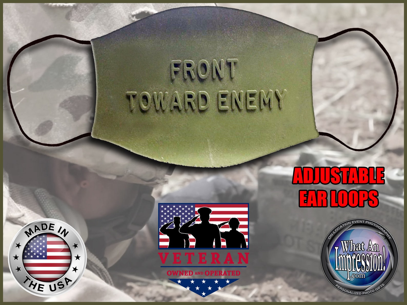 Front Toward Enemy Face Mask Military Claymore Mine | Etsy