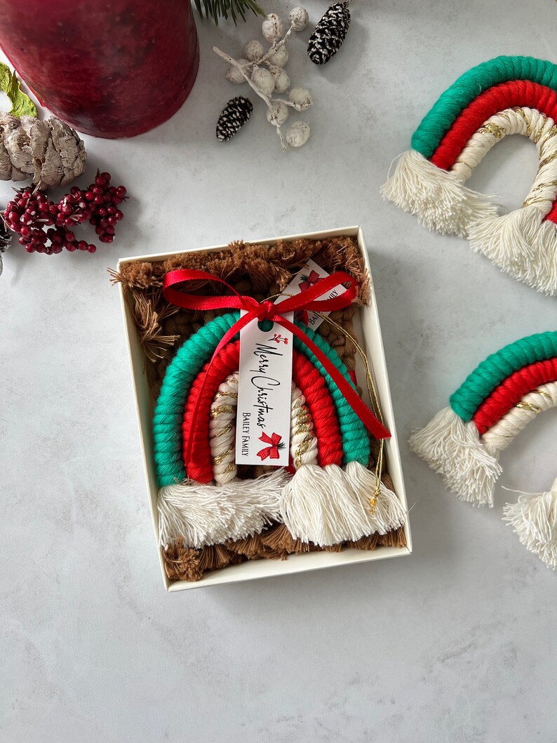 Personalized Christmas Gift Set Macrame Gift Box Office - Etsy