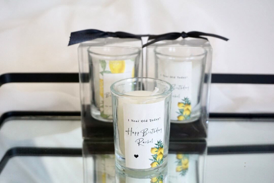 Lemon Design Candle Favors, Custom Lemon Bridal Shower, Lemon Party ...