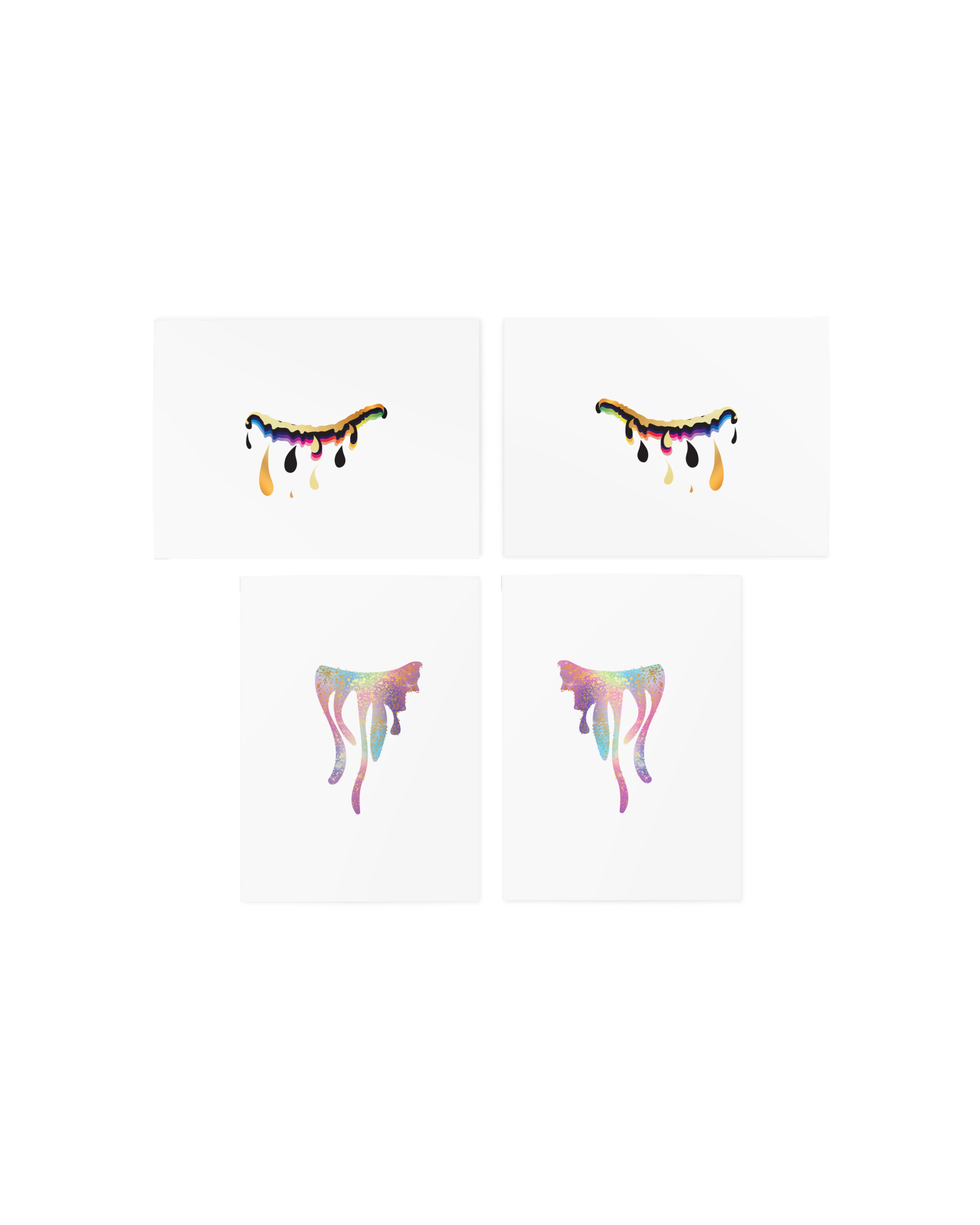 Fake Tears Set of 4 Temporary Tattoos Party Supplies - Etsy UK