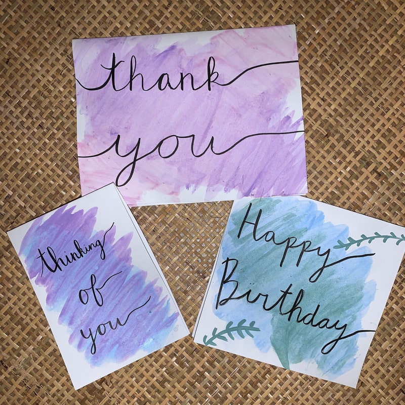 Calligraphy Cards - Etsy