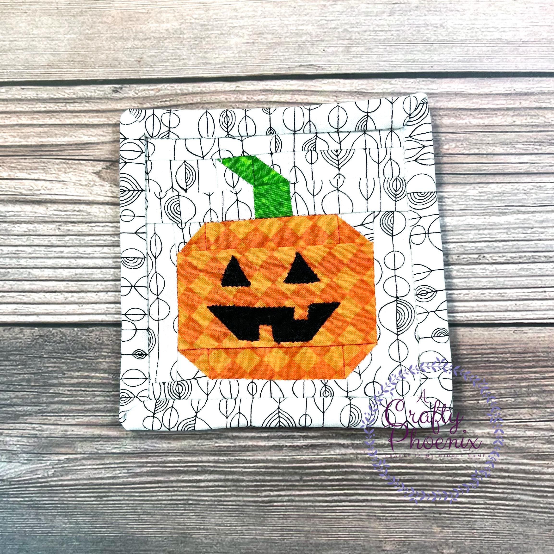 Pumpkin Block PDF Pattern for Mini Quilts, Scrap Fabric Pattern, Easy ...
