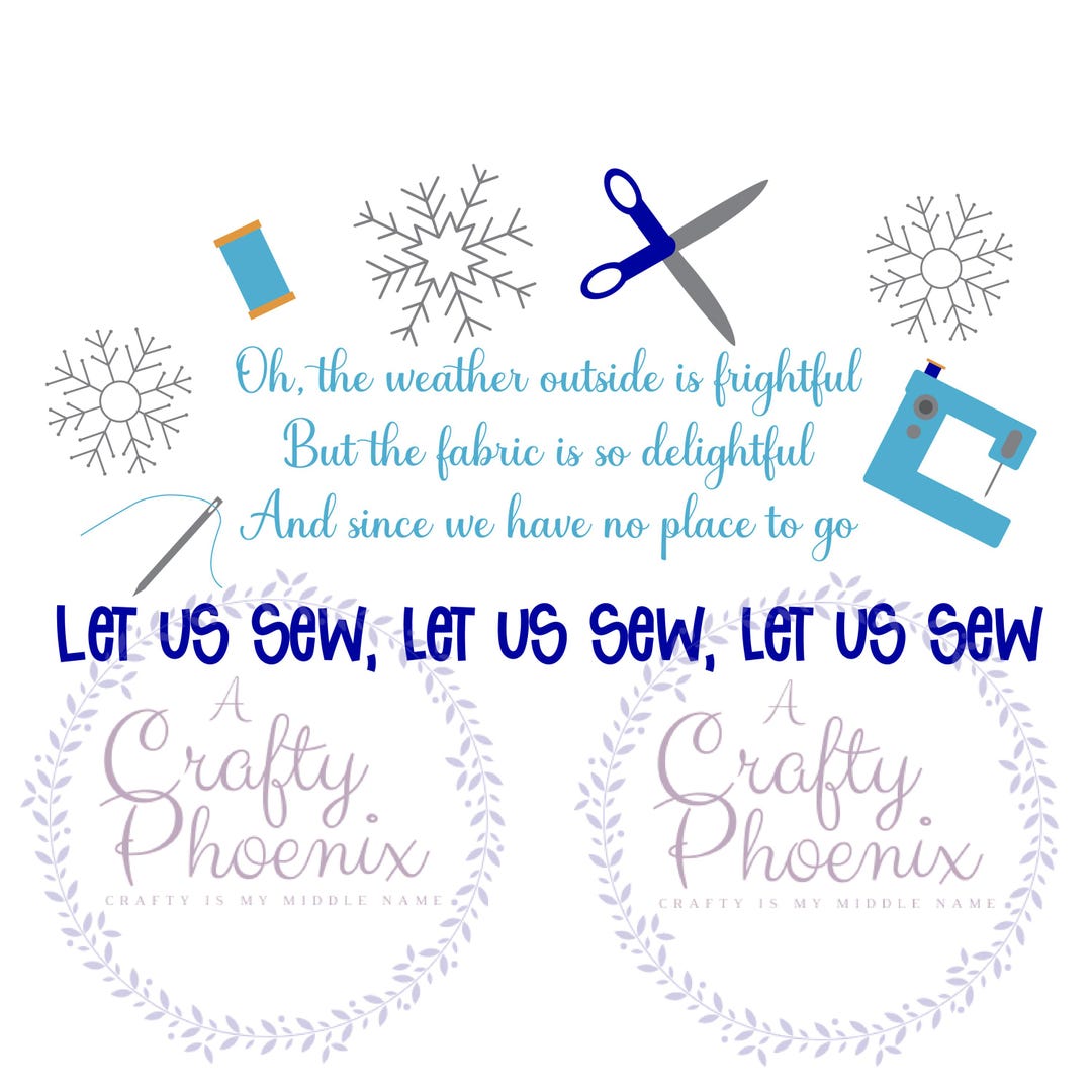 Let Us Sew SVG File for Cricut, Silhouette, Brother Scan 'n Cut, PNG ...