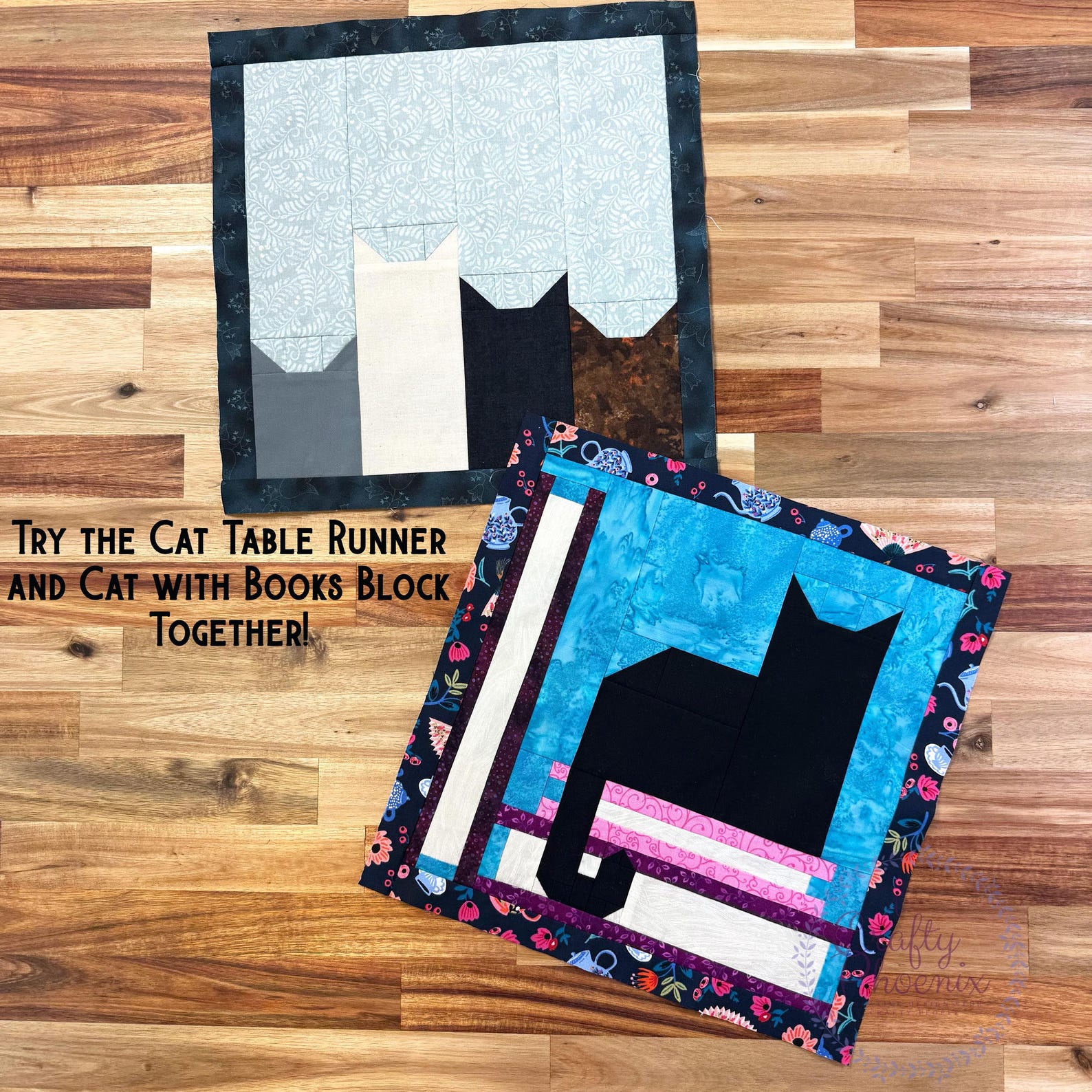 Cat With Books Quilt Block Pattern, Scrap Fabric Friendly (PDF Pattern ...