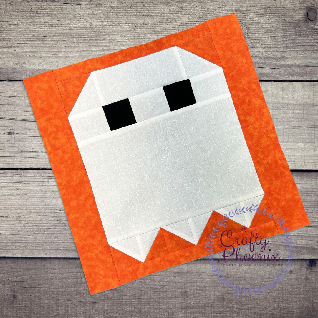 Boo Block PDF Pattern for Mini Quilts, Scrap Fabric Pattern, Easy Quilt ...