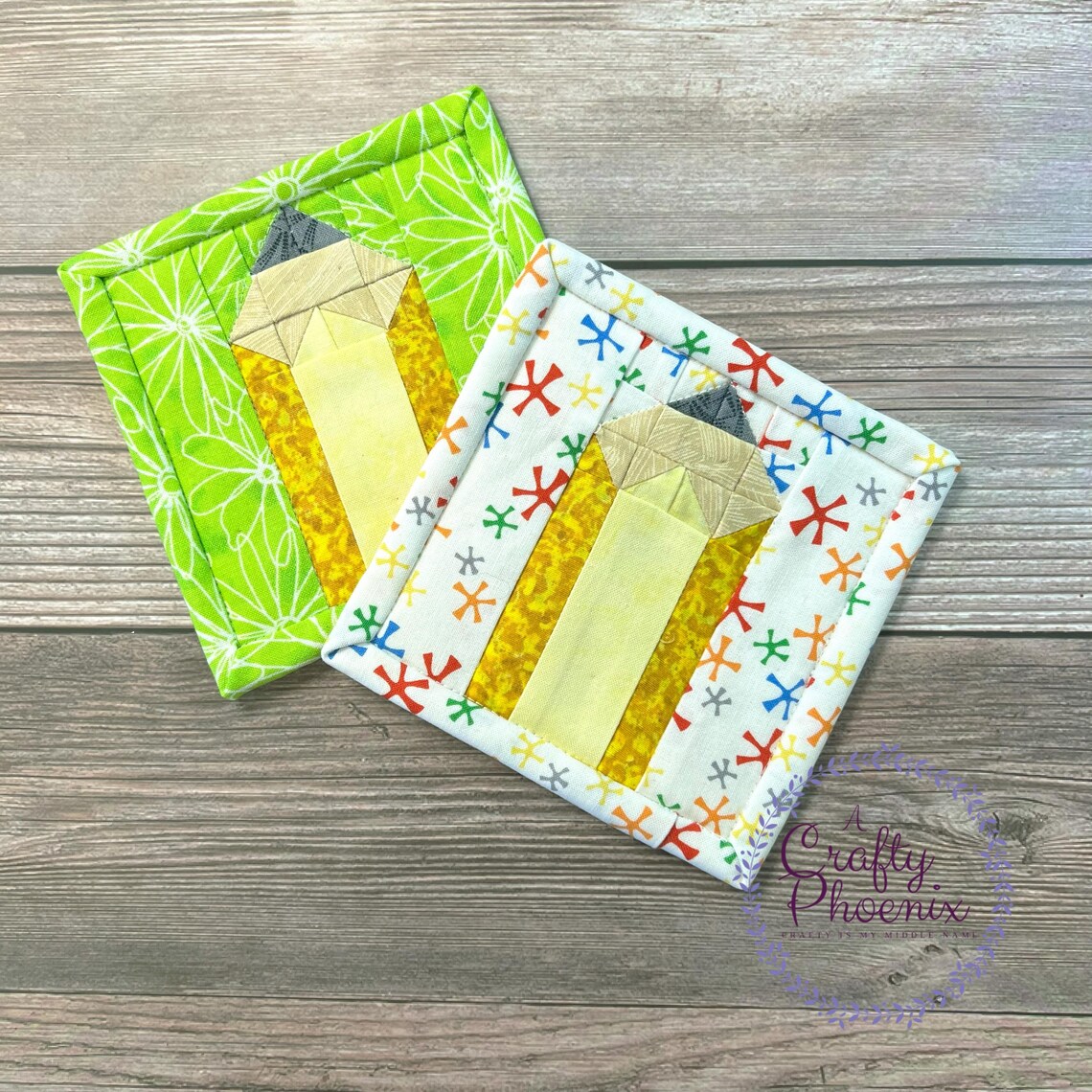 Pencil Quilt Block PDF Pattern: Easy Scrap Fabric Project (digital ...