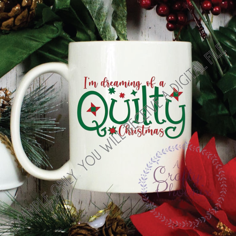 Quilty Christmas SVG: Quilter Gift, Cricut & Silhouette Cut File ...