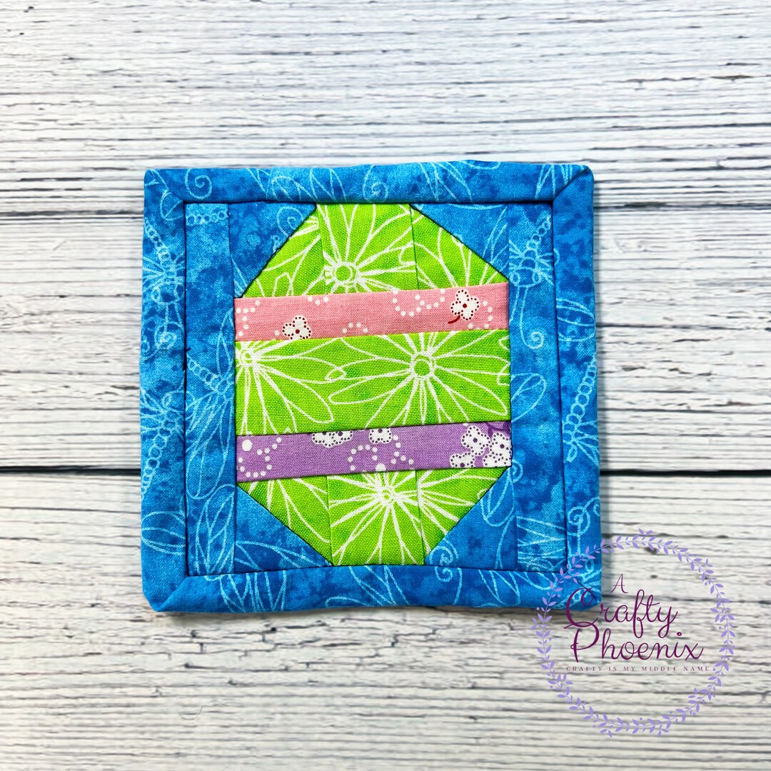 Egg Block PDF Pattern for Mini Quilts, Scrap Fabric Pattern, Easy Quilt ...