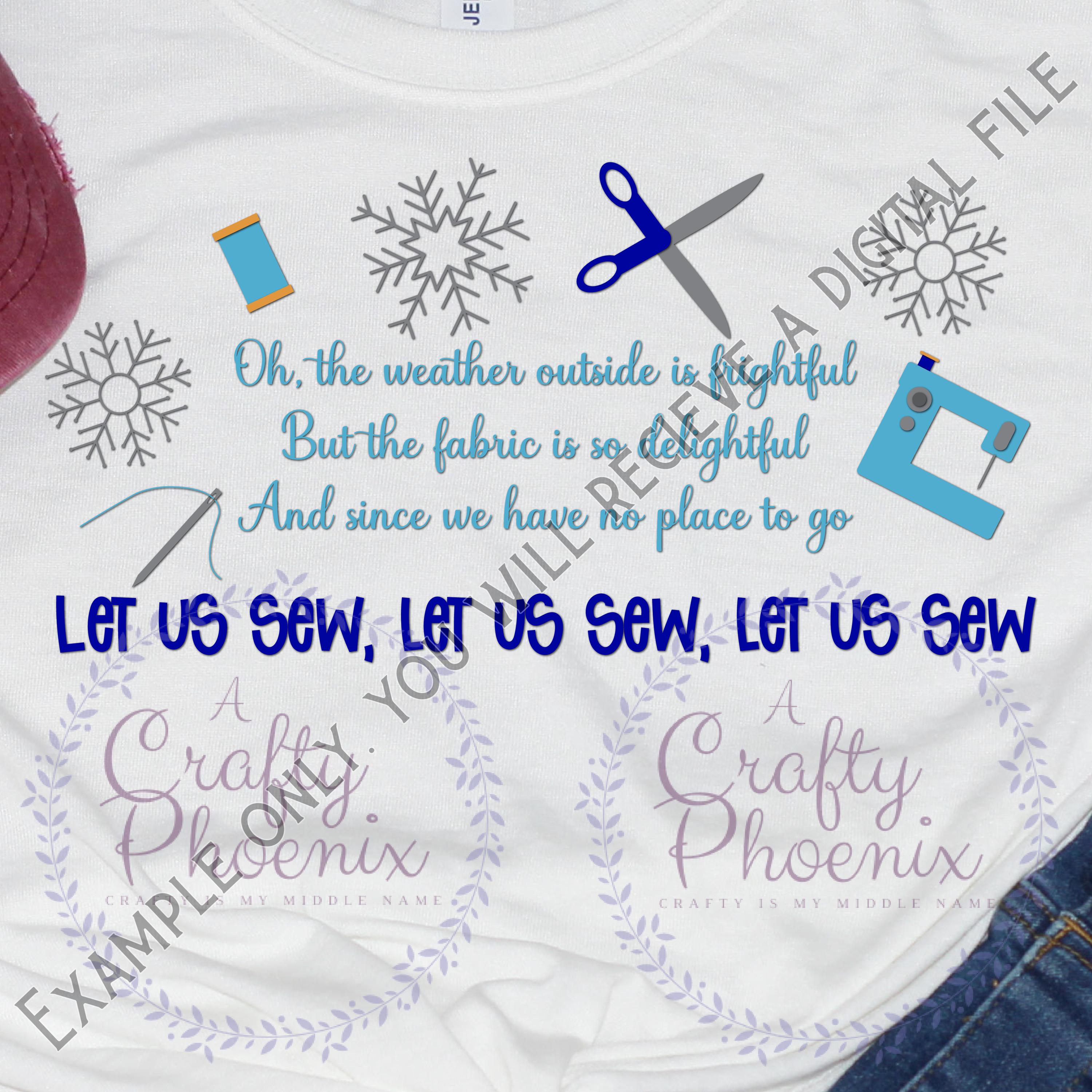 Let Us Sew SVG File for Cricut, Silhouette, Brother Scan 'n Cut, PNG ...