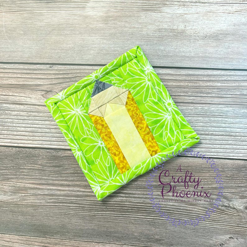 Pencil Quilt Block PDF Pattern: Easy Scrap Fabric Project (digital ...