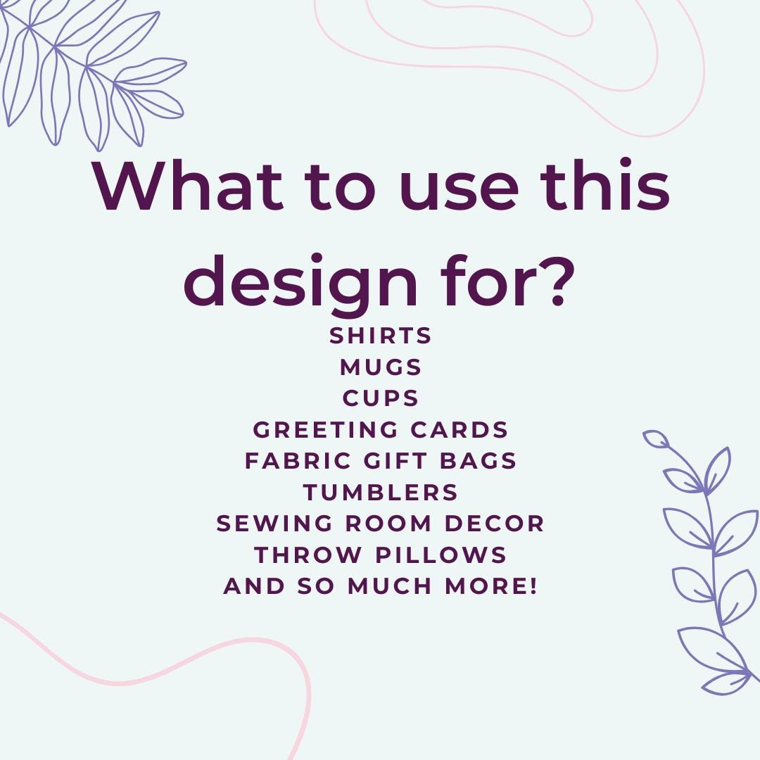 Let Us Sew SVG File for Cricut, Silhouette, Brother Scan 'n Cut, PNG ...
