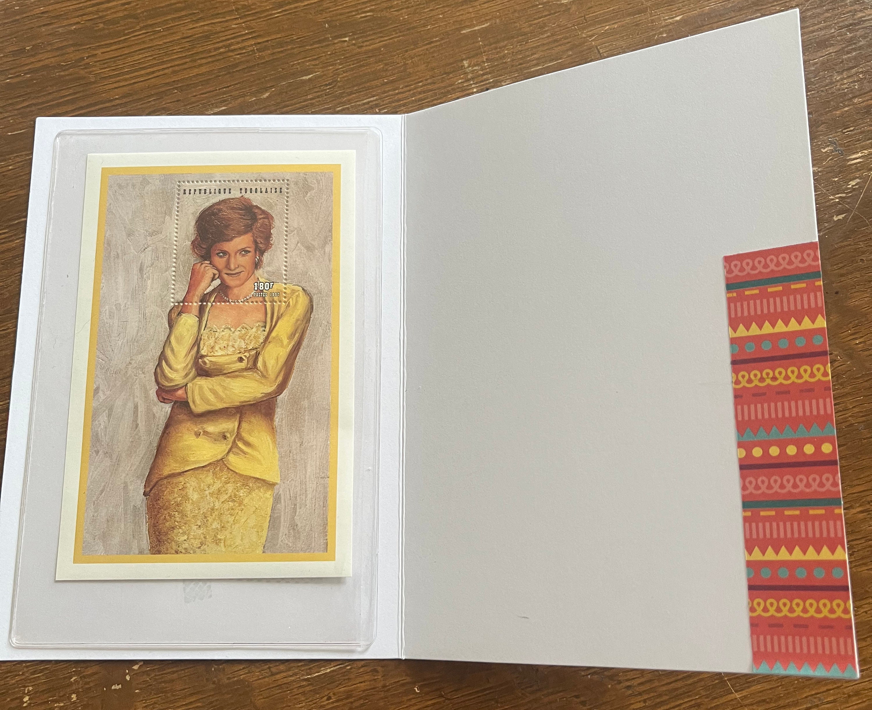 Set of 5 Princess Diana Stamp Cards - Etsy