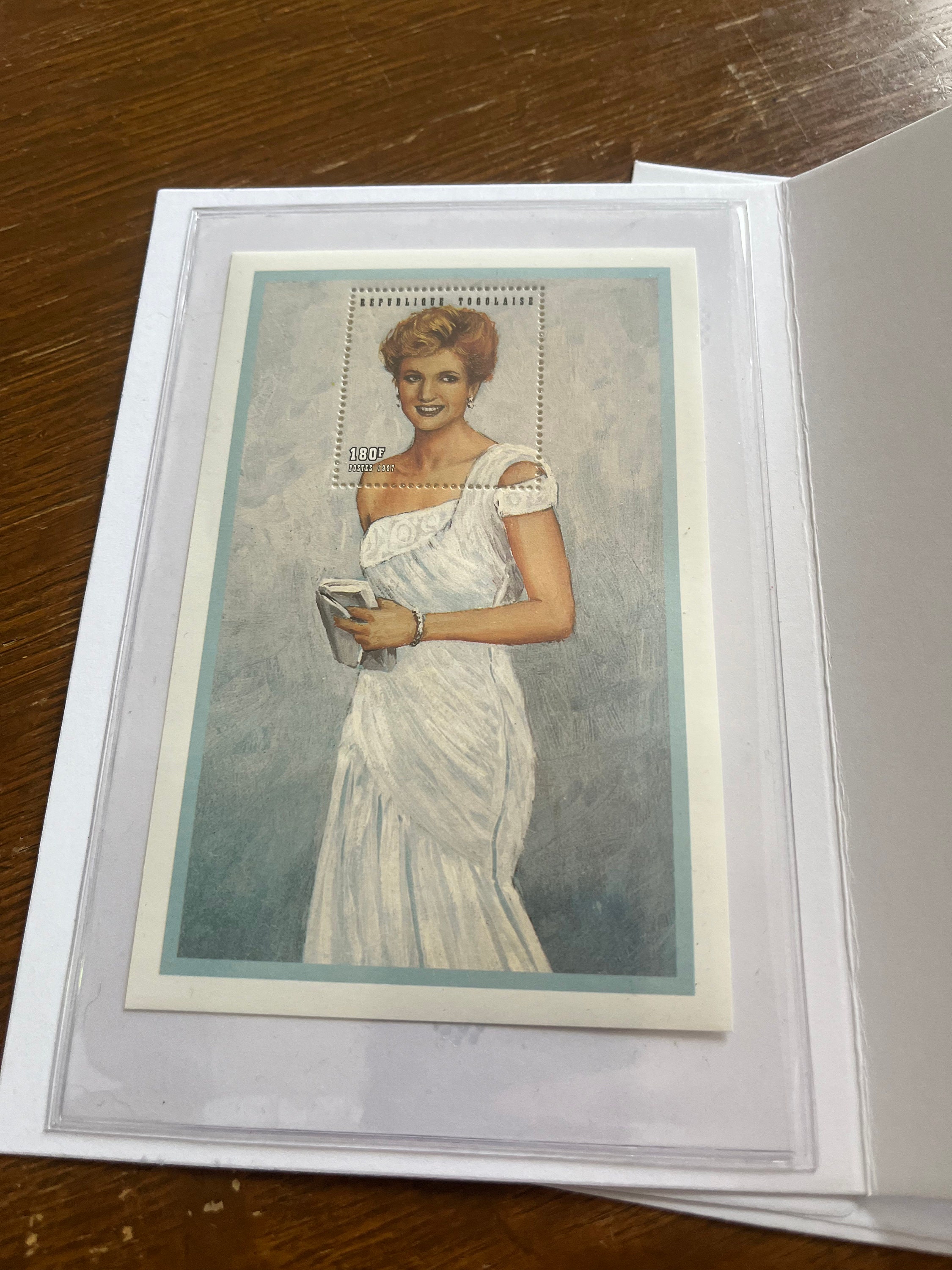 Set of 5 Princess Diana Stamp Cards - Etsy