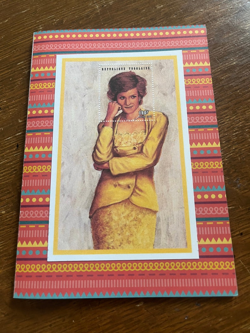 Set of 5 Princess Diana Stamp Cards - Etsy