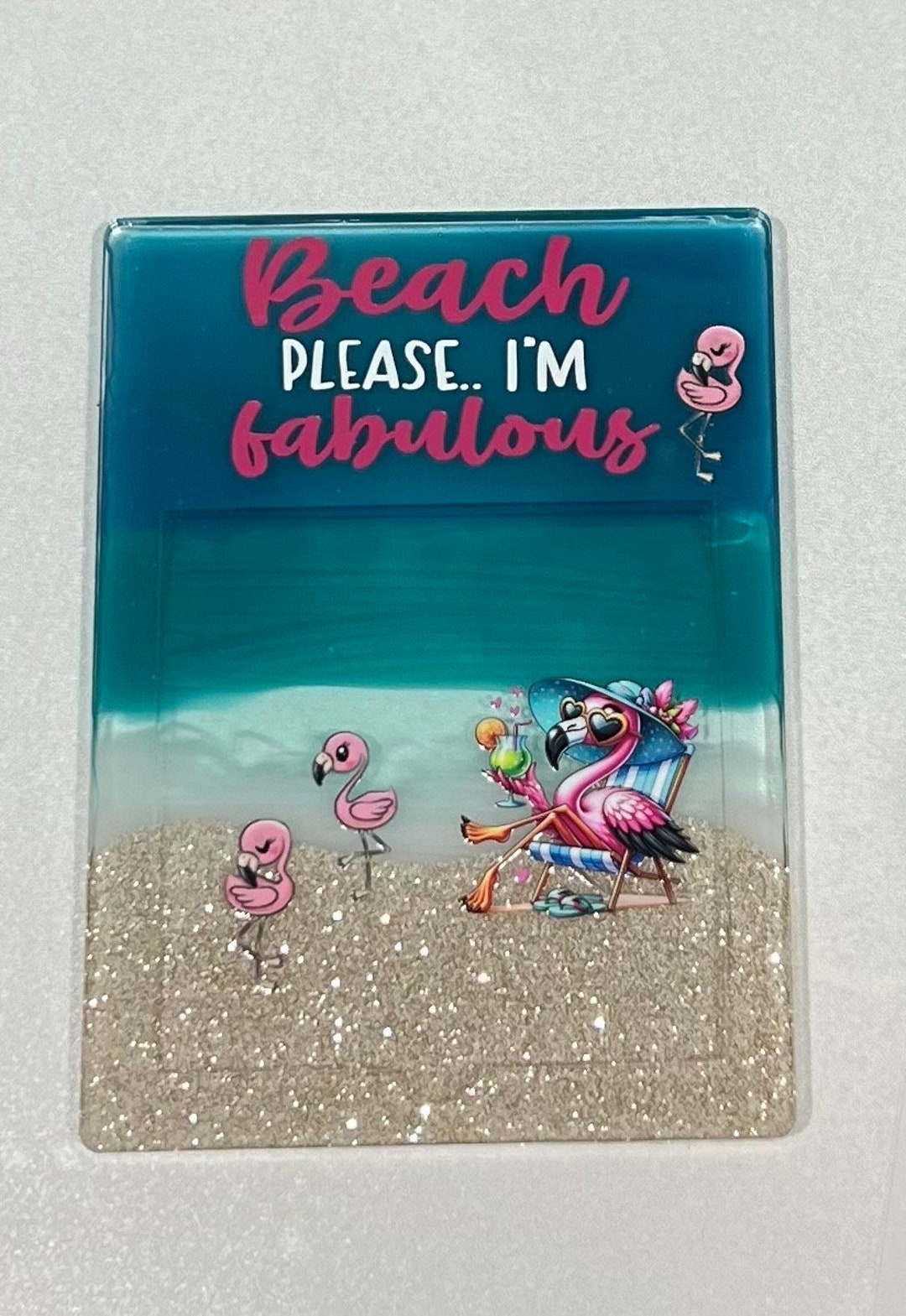 Flamingo Note Holder Beach Themed Sticky Note Holder Sticky Note Holder ...