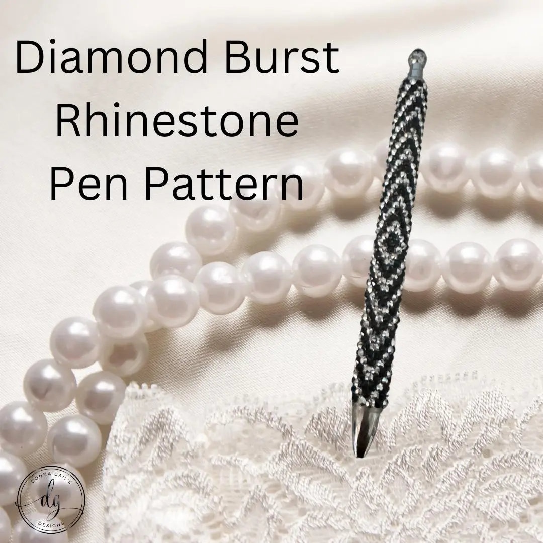 Diamond Burst Pen Pattern Template, Rhinestone Pen Pattern, Bling ...