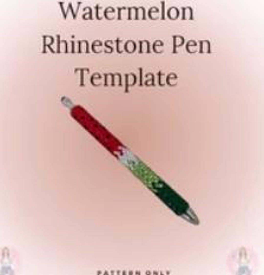 Watermelon Pen Pattern, Rhinestone Pen Pattern, Bling Pattern ...