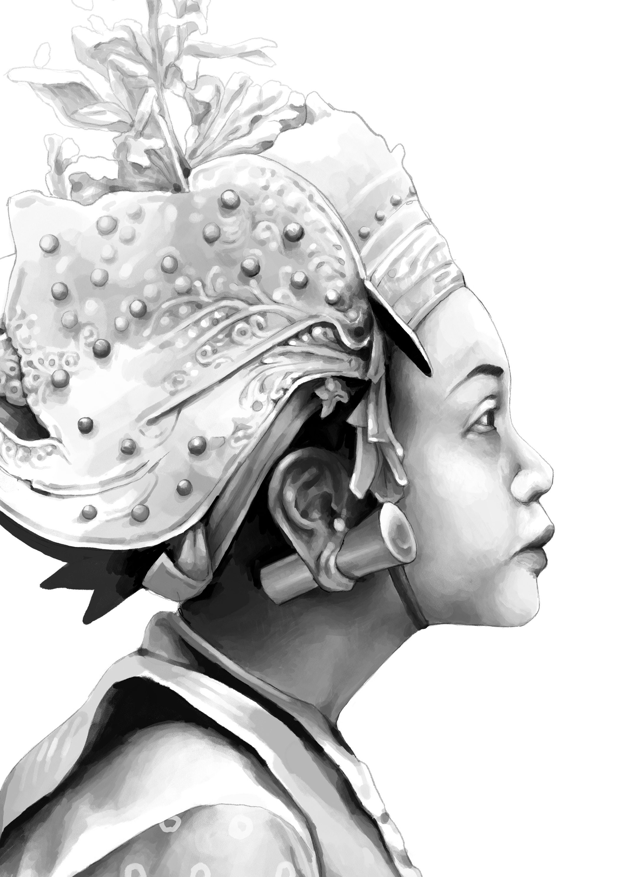 Balinese Dancer Series Pair, Set of 2, Digital Monochromatic Art Print ...