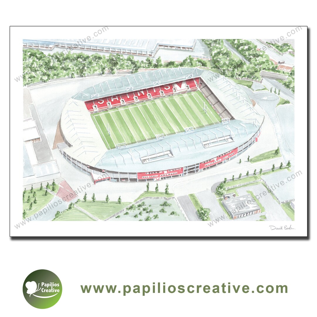 St Helens RLFC - Totally Wicked Stadium - Fine Art Watercolour Limited ...
