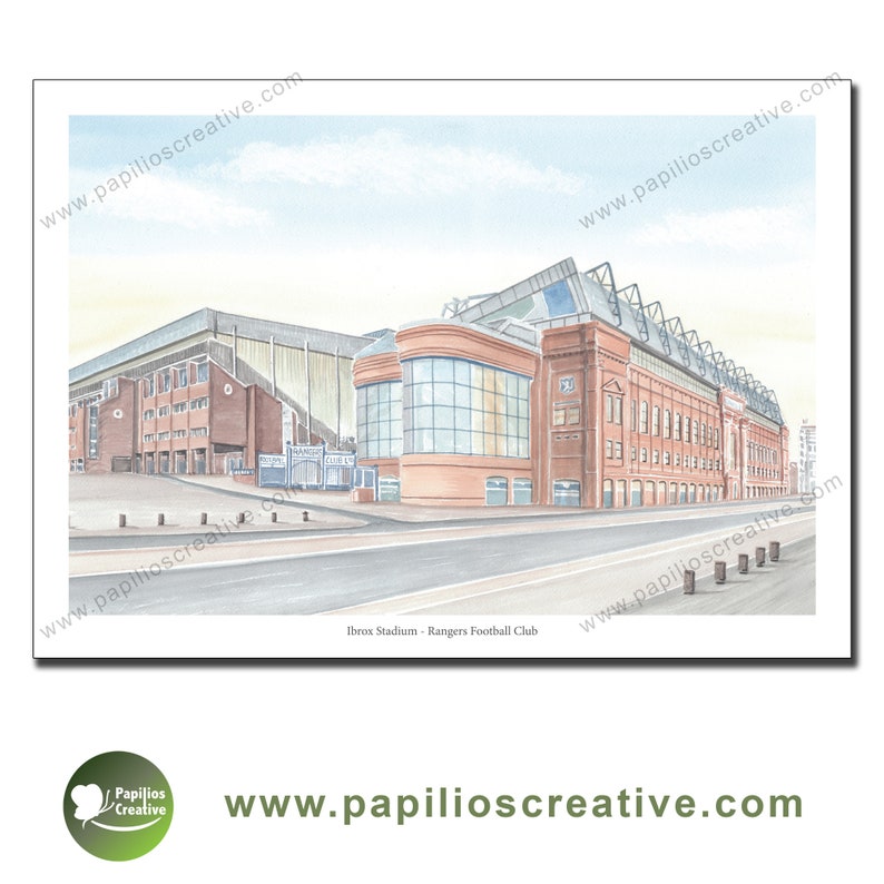 Rangers Football Club Outside Ibrox Stadium Fine Art | Etsy