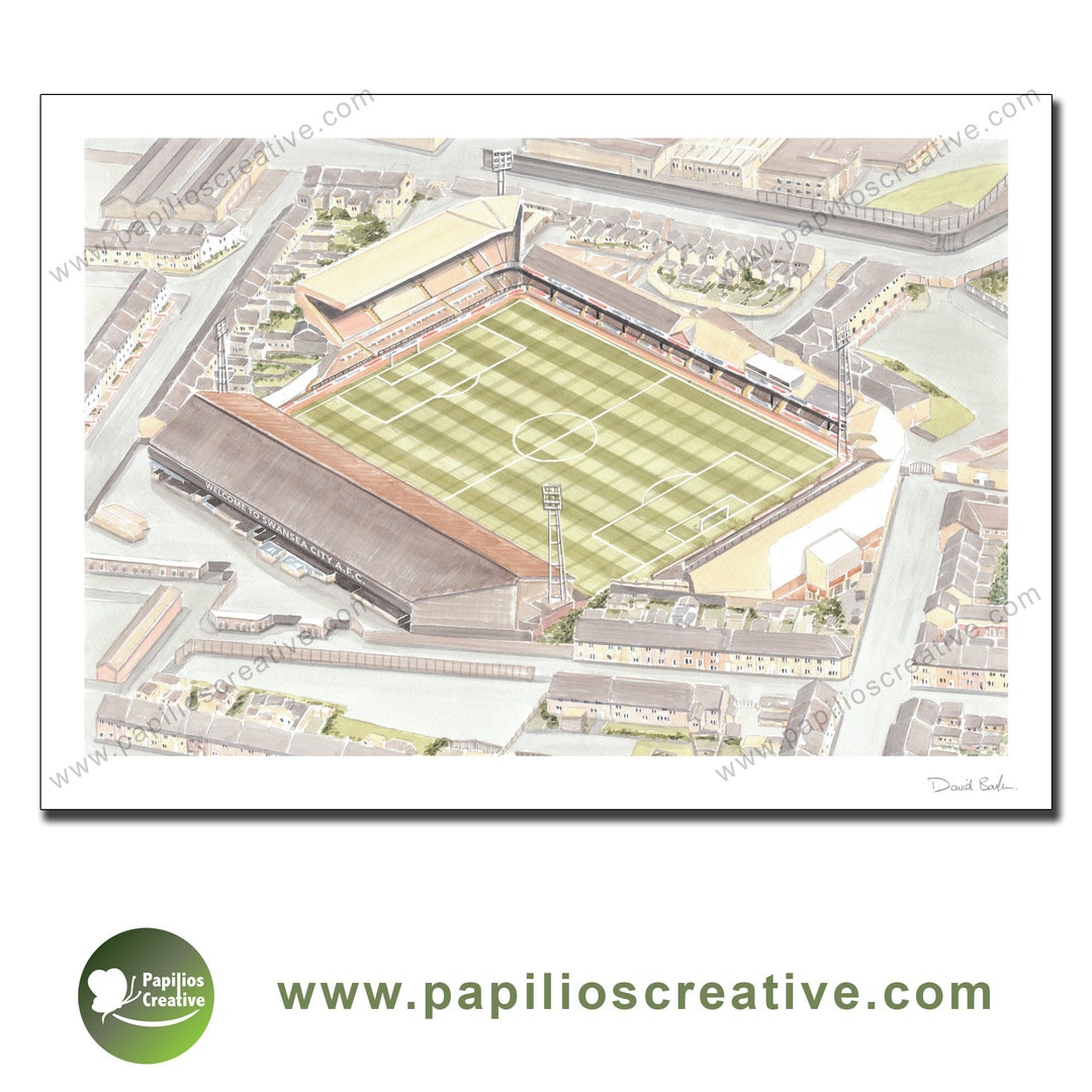 Swansea City AFC - the Vetch Field - Fine Art Watercolour Limited ...