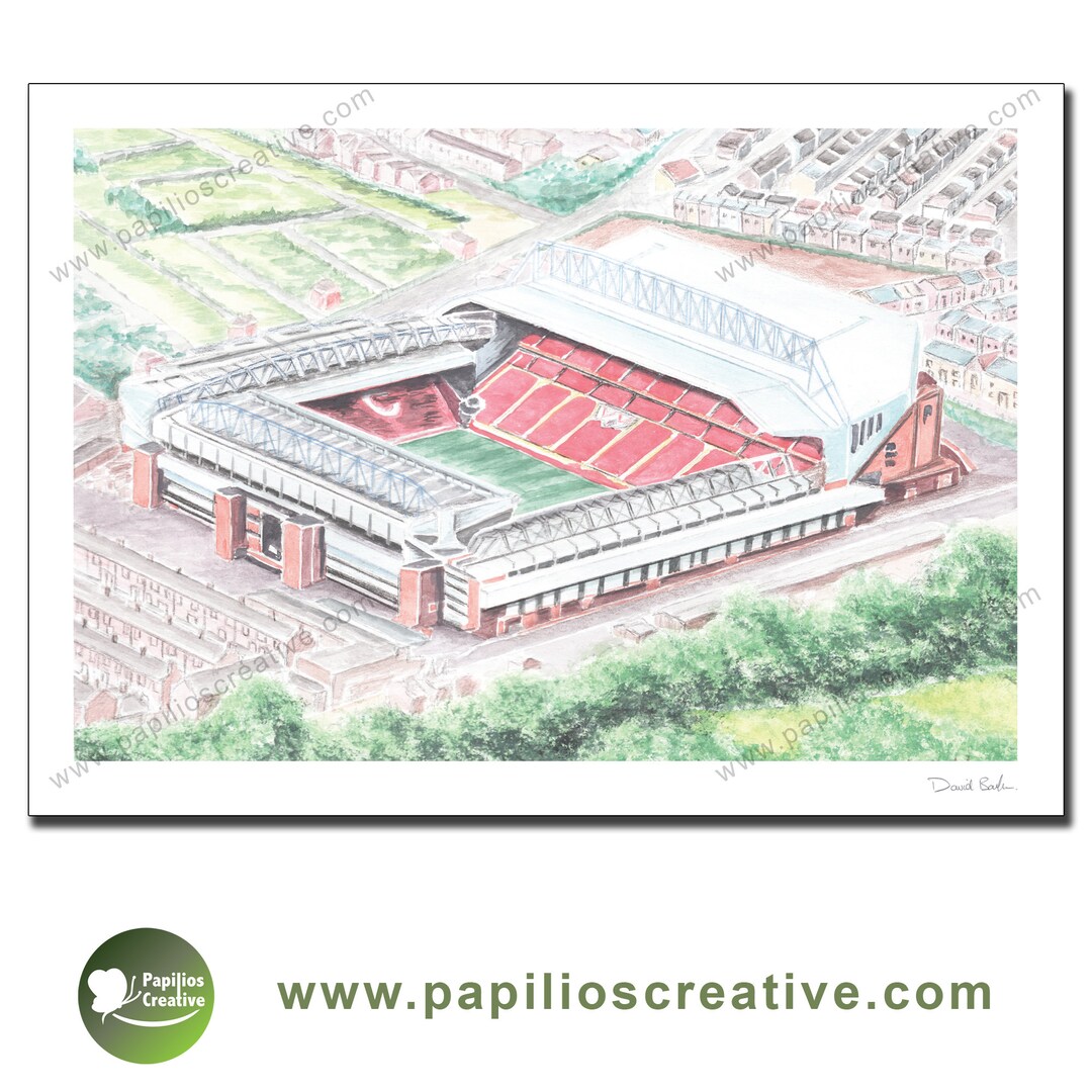 Liverpool Football Club Anfield Fine Art Watercolour Limited Edition ...