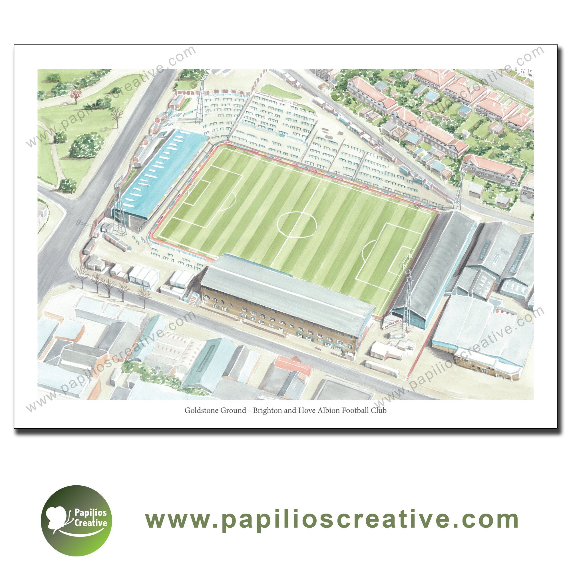 Brighton and Hove Albion FC Goldstone Ground Fine Art | Etsy