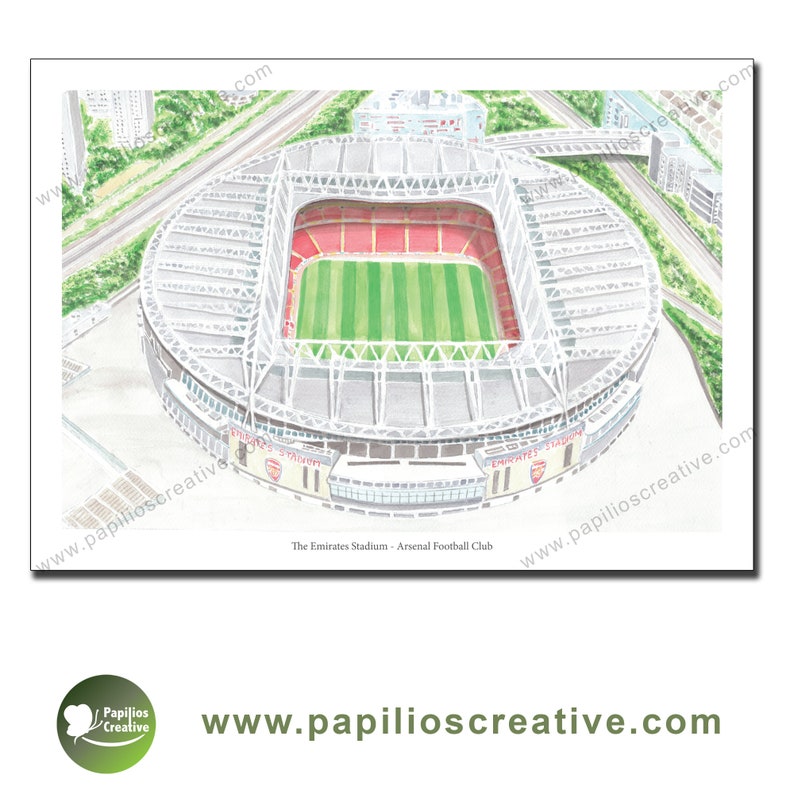 Arsenal Football Club the Emirates Stadium Fine Art | Etsy UK