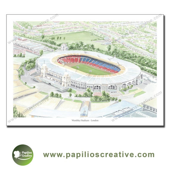 Old Wembley Stadium London Fine Art Watercolour Limited - Etsy