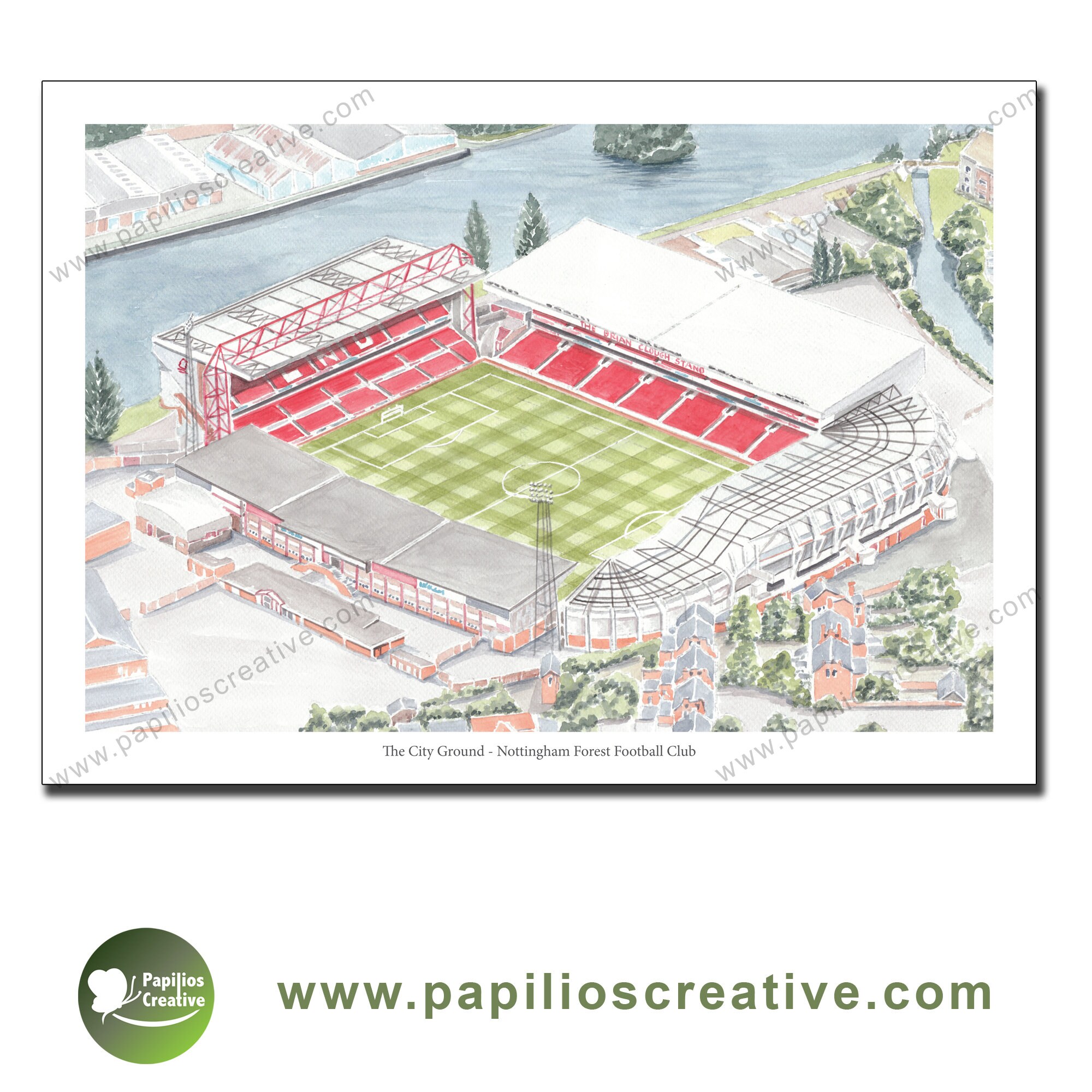Nottingham Forest Football Club The City Ground Fine Art | Etsy