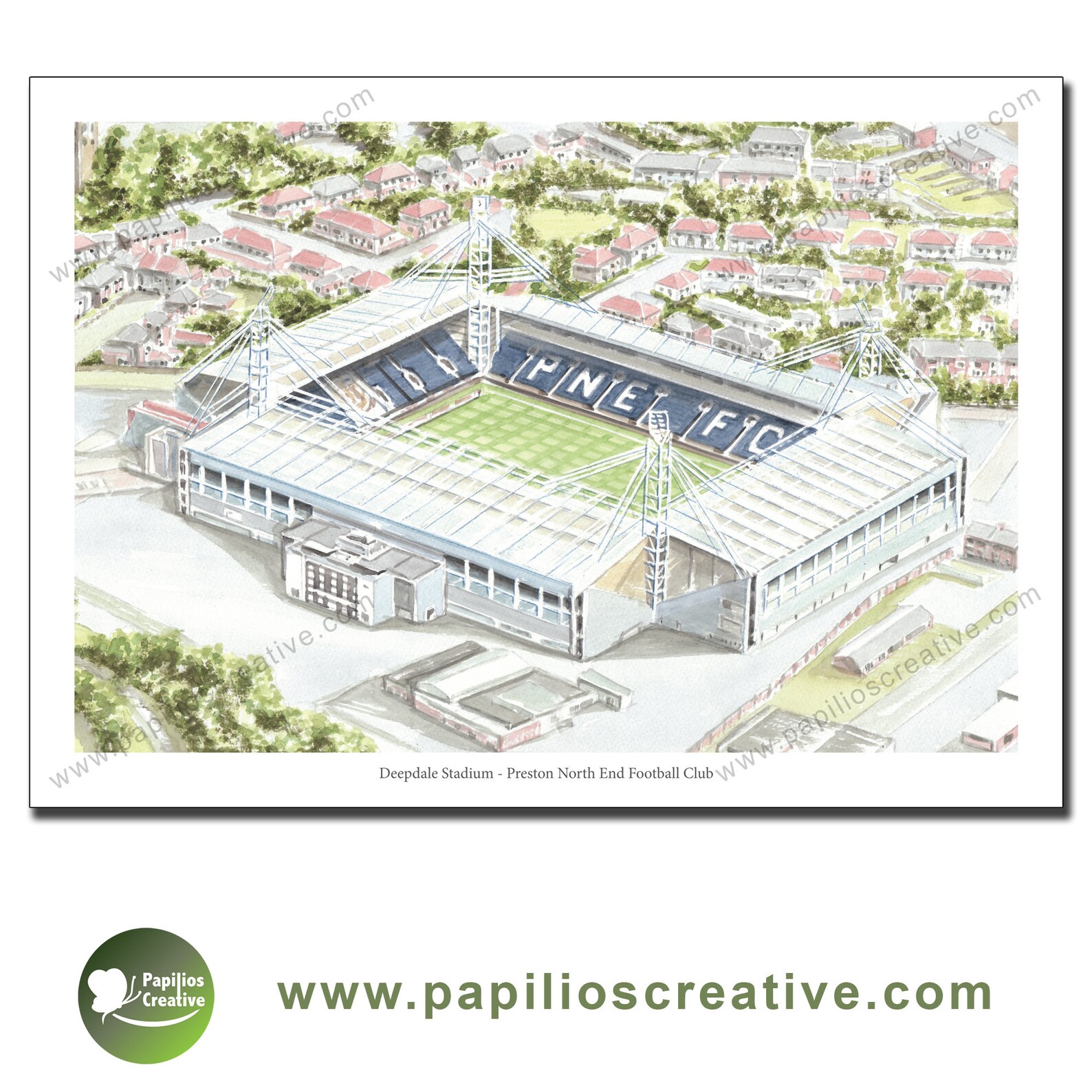 Preston North End Football Club Deepdale Stadium Fine Art - Etsy