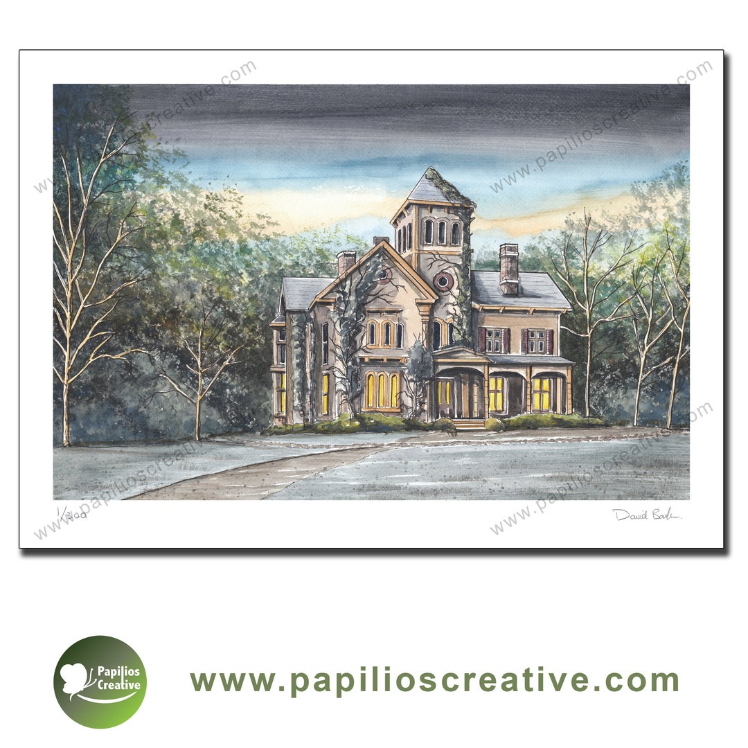 Spiderwick Mansion Pen and Watercolour Limited Edition Print - Etsy