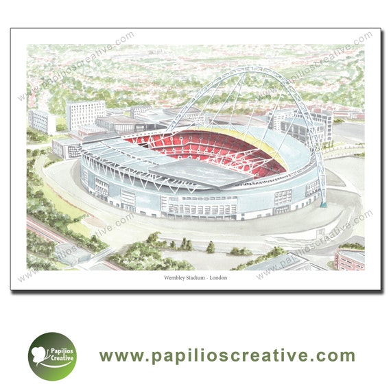 Wembley Stadium London Fine Art Watercolour Limited | Etsy